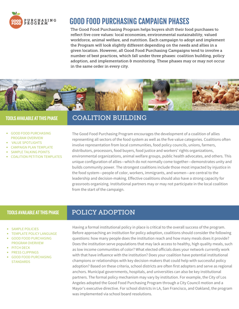 RESOURCES - Center for Good Food Purchasing